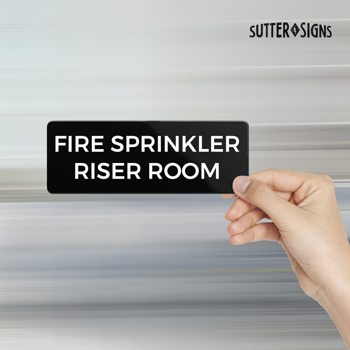 Bulk Case of 250 Signs - Fire Sprinkler Riser Room Sign, Durable ABS P ...