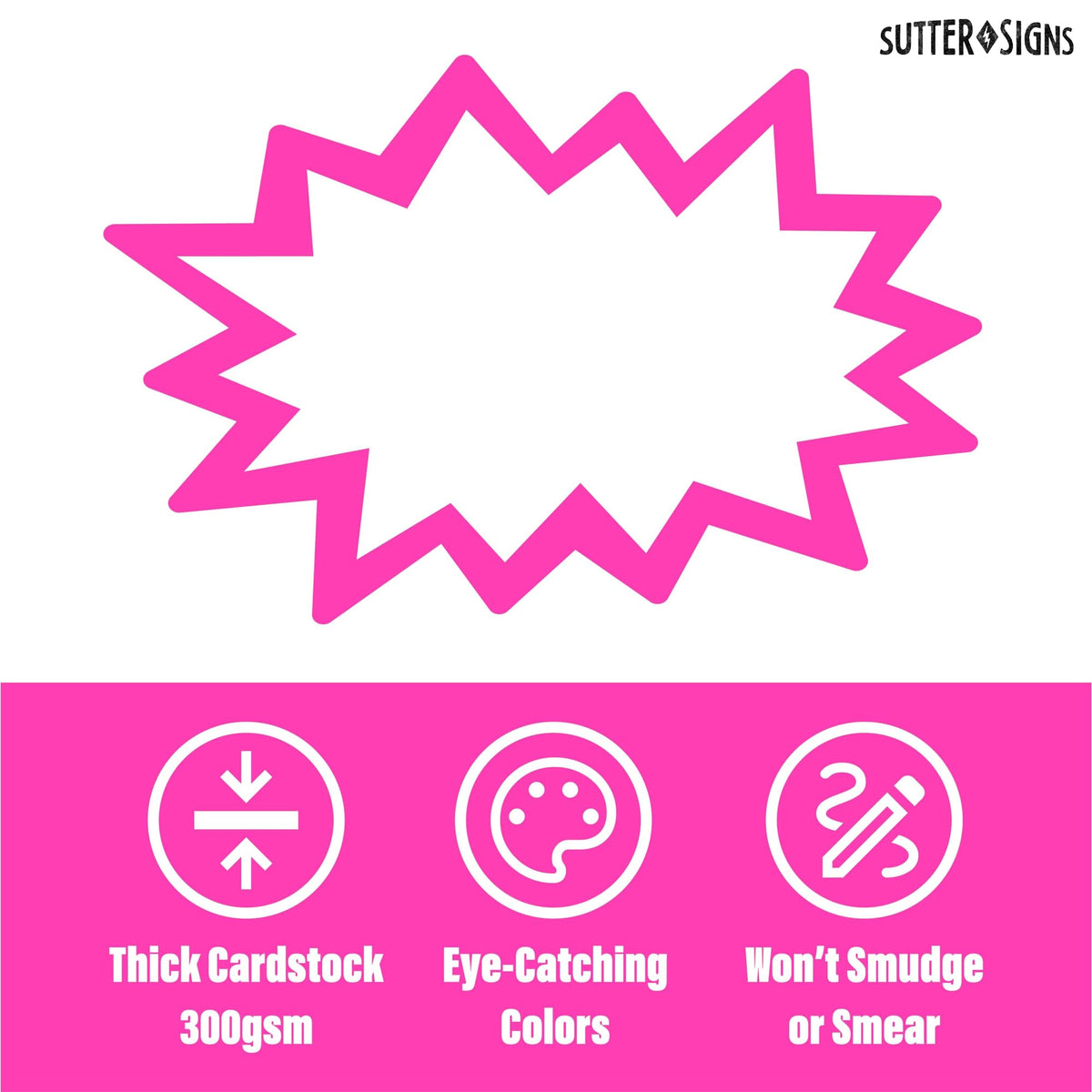 Bulk Case of 144 Sets - Starburst Signs with Stickers 100pcs | 50pcs S ...