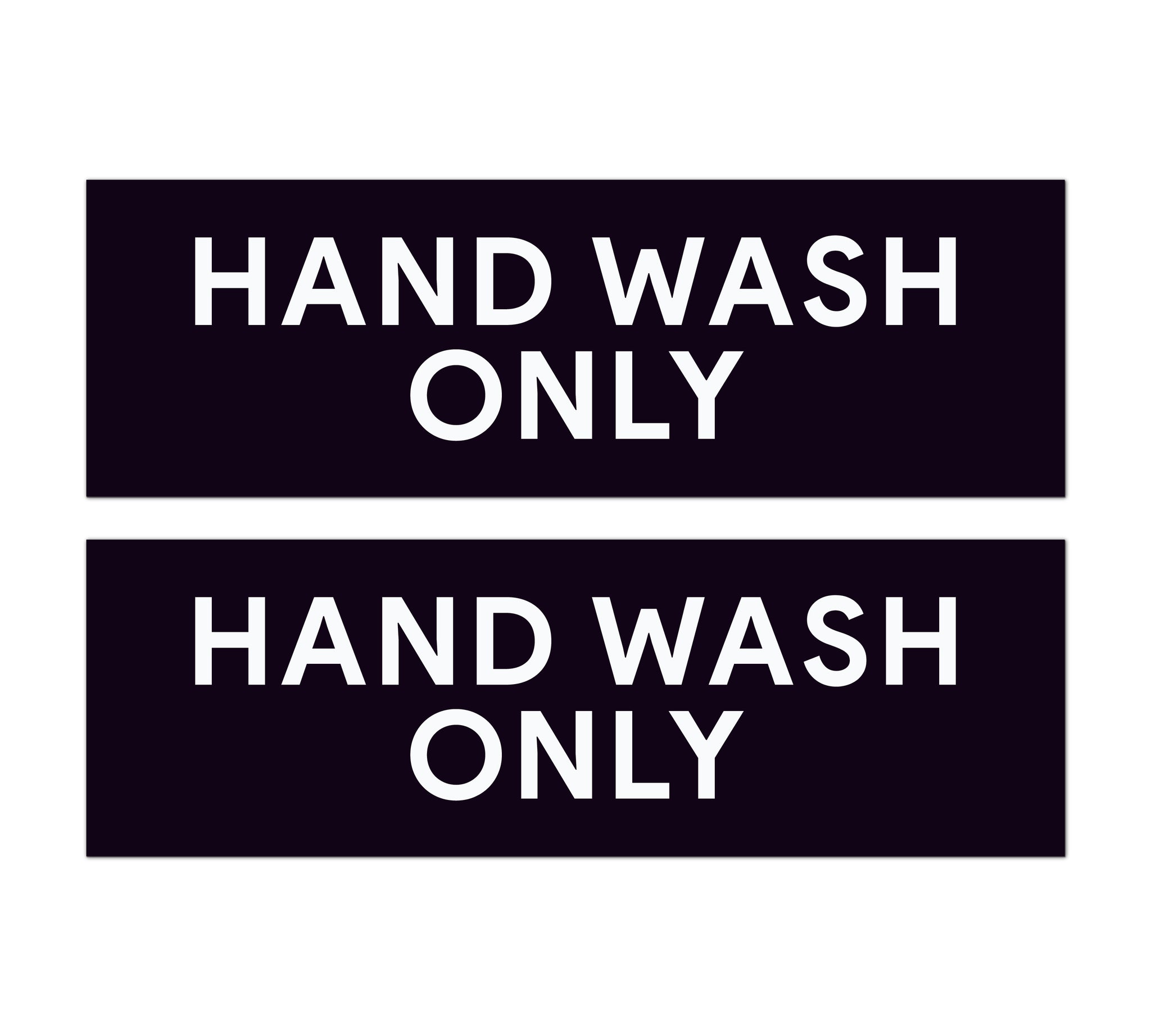 Hand Wash Only Sticker Signs (Pack of 2) – Sutter Signs