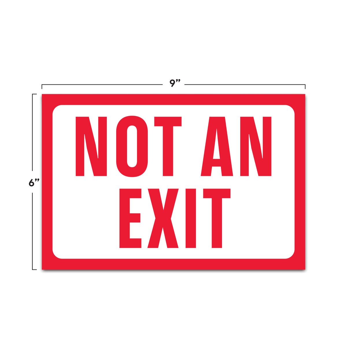Not an Exit Sticker Sign Decal (Pack of 2) – Sutter Signs