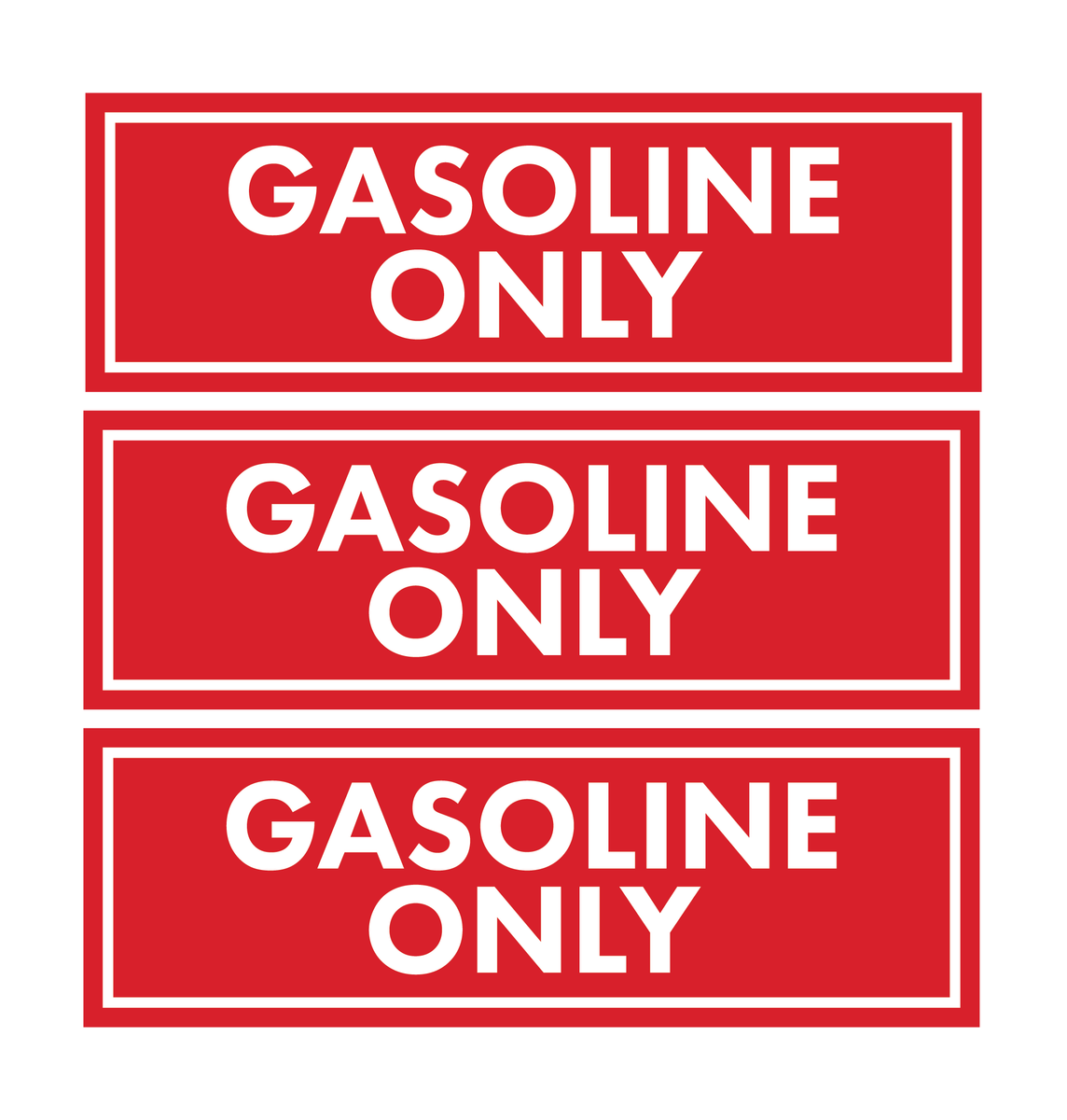 Gas Only Sticker Signs (Pack of 3) – Sutter Signs